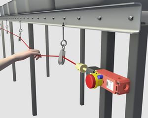 Emergency Stopping (end-mounted rope pull)